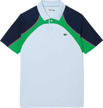 Lacoste Poloshirt f&uuml;r Herren, Extratrocken, Tennis (Wei&szlig;/Blau/Gr&uuml;n)