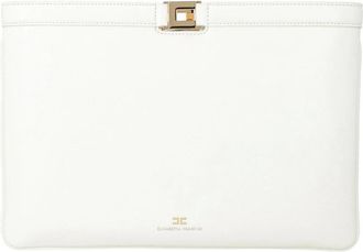 Elisabetta Franchi Femme, Sacs, Beige, Taille: ONE Size Avorio Clutch Bag