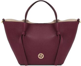Tuscany Leather Legame - Sac Shopping en Cuir - Grand Modèle pour femme (Bordeaux)