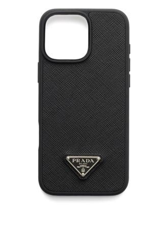 Prada Strukturierte iPhone 16 Pro Max-Hülle - Schwarz