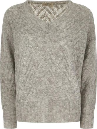 PANICALE V-Ausschnitt Strickware - - Knitwear - Damen - Grau - S