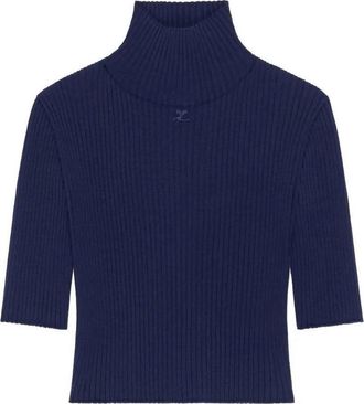 Courr&egrave;ges Top - Blau