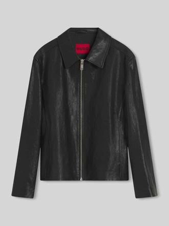 HUGO BOSS Regular Fit Lederjacke aus echtem Lammleder Modell Liro