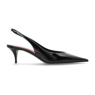 Amina Muaddi Anok Sling 55 - - Shoes - Damen - Schwarzk - 40 EU