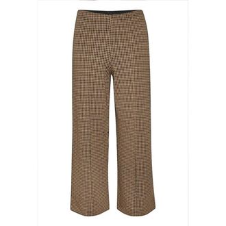 Part Two Braun karierte Weite Beinhose - - Trousers - Damen - Braun - 3XL