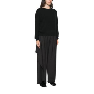 C.T. Plage Rundhals-Strickpullover - - Knitwear - Damen - Schwarzk - M