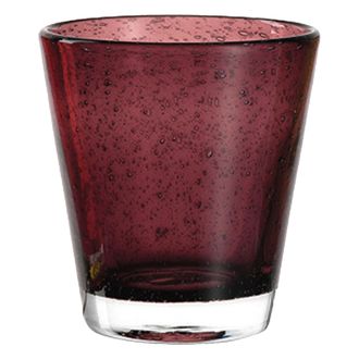 Leonardo Leonardo 034761 Becher / Glas / Saftglas / Wasserglas - Burano - viola / rot - 230 ml - 1 St&uuml;ck