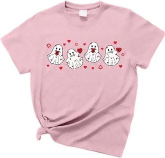 Generic T-shirt graphique pour femme pour la Saint-Valentin 2026, rose clair, XXL