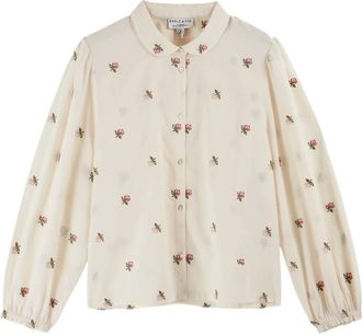 Emile Et Ida Blouse Calypso Brod&eacute;e Ao Roses Emile et Ida