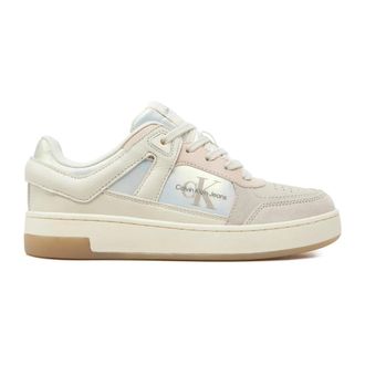 Calvin Klein Wei&szlig;e Sneakers Leder Hochwertig - - Shoes - Damen - Mehrfarbig - 37 EU