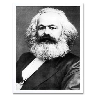 Fine Art Prints Portrait Political Theorist Philosopher Karl Marx Old Photo Art Print Framed Poster Wall Decor 12x16 inch Portr&auml;t Politisch Fotografieren Wand Deko