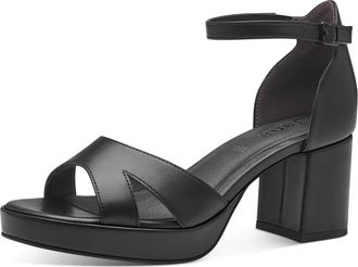 Jana Damen Sandalen mit Absatz Elegant Vegan, Schwarz (Black), 39 EU