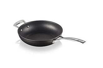 LE CREUSET Aluminium-Antihaft hohe Pfanne mit Gegengriff, Ø 26 cm, Für alle Herdarten inkl. Induktion geeignet, Anthrazit/Silber, 51101260010202