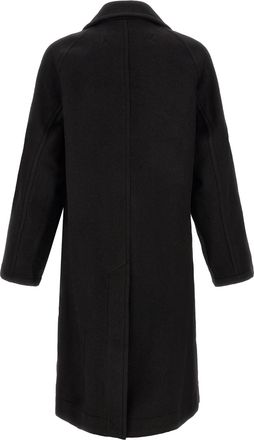 Christophe Lemaire Double-Breasted Wool-Alpaca Coat - Black