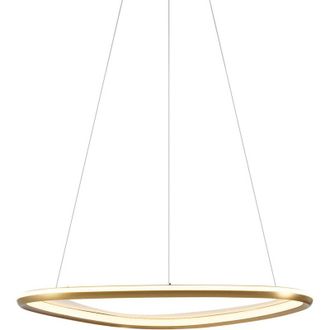 QAZQA Design-Hängeleuchte Gold 3-Stufen-Dimmbar - Organico