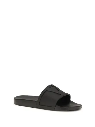 Valentino Garavani Mens Coolside Slider Sandals Nero Rubber