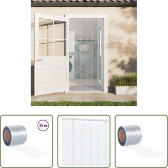 vidaXL vidaXL PVC Rolle - Streifenvorhang Rolle PVC 1,6 mm x 200 mm 25m