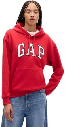 GAP Sweat &agrave; capuche avec logo pour femme, Logo rouge moderne, X-Large