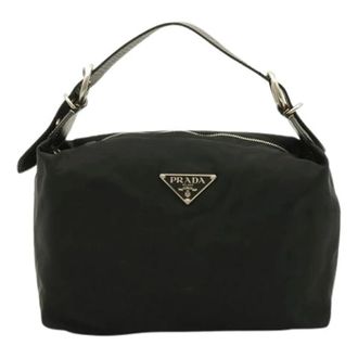 Prada Pre-owned Nylon Leather Shoulder Bag - - Pre-owned - Damen - Schwarzk - ONE SIZE