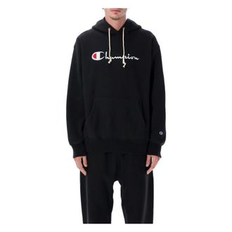 Champion Homme, Sweatshirts et sweats &agrave; capuche, Noir, Taille: XL Logo Sweat &agrave; capuche