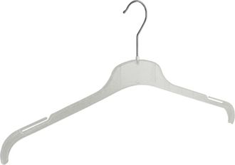 Generic Kleiderbügel, Hemdenbügel, Blusenbügel, 40er Set, Kunststoff, Transparent, Rockkerben, Bluse, Shirt, Hemd, Jacke, Rock, 360° Drehbarer Haken, 47 cm (F