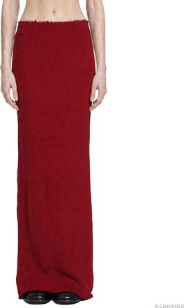 Marc Le Bihan Stretch Nylon Twill Long Skirt