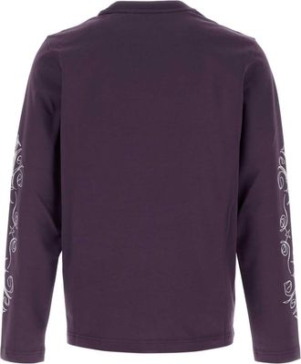 Moncler Mens Purple Cotton T-Shirt 632 Exterior Exterior: T-shirts And Polos