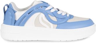 Stella McCartney Womens Vegan Leather Sneakers Light Blue Polyester Trainers