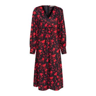 Gestuz Robe Fleur Ombre Rouge - Femme - Robes - Rouge - Taille: 36 FR