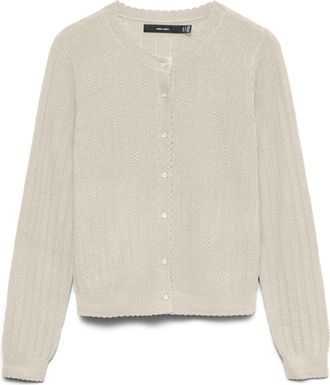 Vero Moda Vmnewlex Pointelle Ls O-N Cardigan Noos