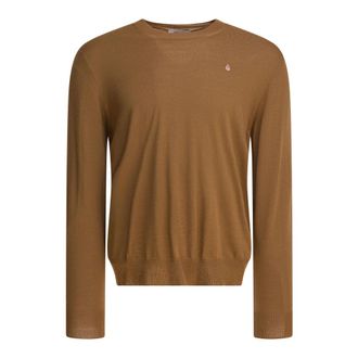 Alexander McQueen Wollpullover mit Rundhalsausschnitt - - Knitwear - Herren - Beige - S