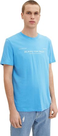 Tom Tailor Herren T-Shirt 1035581, 18395 - Rainy Sky Blue, M