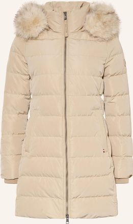 Tommy Hilfiger Daunenmantel Tyra Mit Abnehmbarem Kunstfell beige