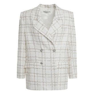 Alessandra Rich Elegante- zweireihige Jacke - - Jackets - Damen - Wei&szlig; - XS