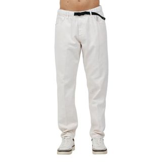 White Sand Pantalone cinque tasche in bull di cotone - - Trousers - Herren - Wei&szlig; - M