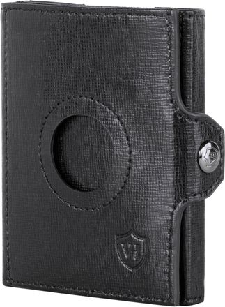 Von Heesen Airtag Slim Wallet mit XL M&uuml;nzfach & RFID-Schutz - Airtag Portmonee Herren klein aus echtem Leder - Mini Geldb&ouml;rse - Kreditkartenetui Kartenetui - Por