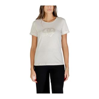 Liu Jo Stilvolles bedrucktes Baumwoll-T-Shirt - - Tops - Damen - Wei&szlig; - L