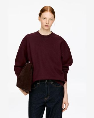 Arket Sweatshirt Aus Einer Wollmischung -Rot