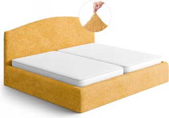 Paulato by GA.I.CO. PAULATO Husse f&uuml;r Kingsize-Bett &uuml;ber das Kopfteil und Grundgestell r&uuml;berziehen, Husse f&uuml;r Boxspringbetten 180-220cm Mikrofaser, bi-elastisches, kratzf