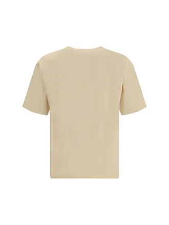 Valentino Mens Cotton T-Shirt Cream-Black T-Shirts Cream/black And Polos