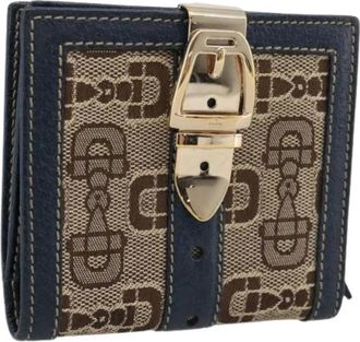 Gucci Portefeuille Bifold Vintage Pre-owned - Femme - Pre-owned - Bleu - Taille: ONE Size