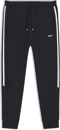BOSS Hommes Hadikonos Bas de survêtement en Coton Stretch avec empiècement à Rayures
