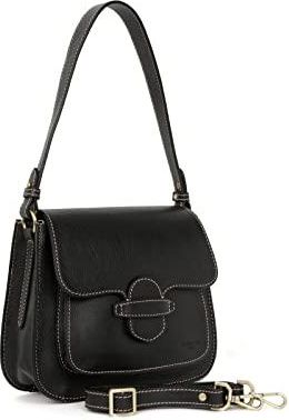 Pellet Sac port&eacute; &eacute;paule 1 anse - Compatible t&eacute;l&eacute;phone portable - Pour Femme - Collection Wild - Noir - En cuir