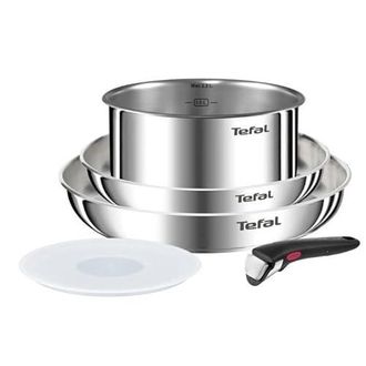 T-fal Ingenio Emotion - Lot de 2 Po&ecirc;les 22/26 cm + Casserole de 18 cm + Poign&eacute;e amovible + 1 accessoire, Convient &agrave; linduction, antiadh&eacute;sif, rev&ecirc;tement tita