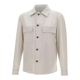 Barba Homme, Vestes, Blanc, Taille: L London Shirt Jacket