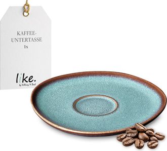 like. by Villeroy & Boch Lave glacé Kaffeeuntertasse aus Steingut, spülmaschinengeeignet