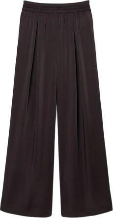 Lacoste Femme, Pantalons, Brun, Taille: 36 FR Pantalon &agrave; Taille &Eacute;lastiqu&eacute;e