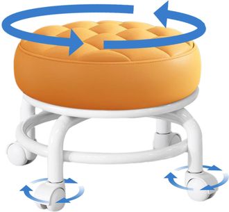 Generico Rollhocker mit Rollen, um 360&deg; drehbar, mit Rollen, drehbar mit Sattel f&uuml;r K&uuml;che, Spa, Bar, Zuhause