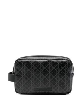 Calvin Klein trousse de toilette &agrave; logo - Noir
