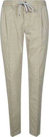 PT01 Pt01, Homme, Pantalons, Beige, Taille: S Pantalone Elastico Pinces Zip Back